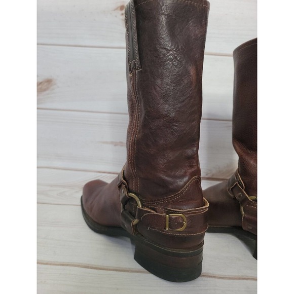 Frye | Shoes | Frye Harness Riding Cowboy Biker Motorcycle Square Toe ...